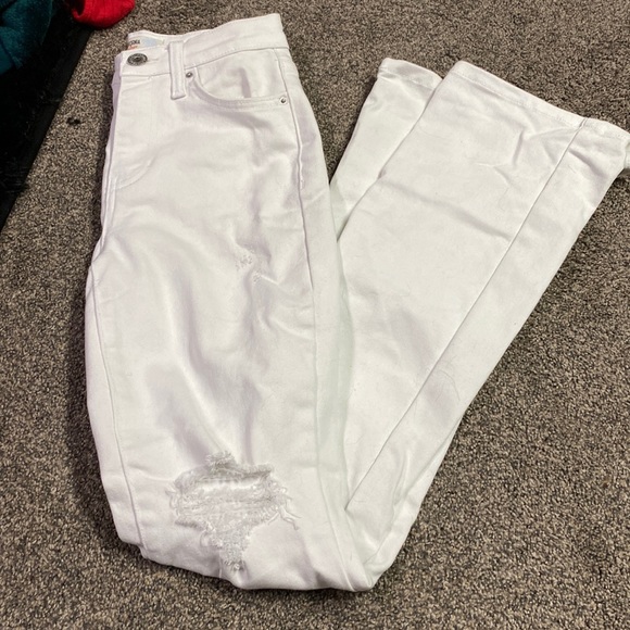 california vintage | Jeans | White Flare Ripped Jeans | Poshmark